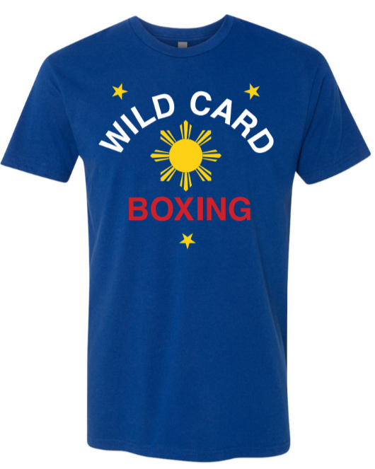 Wild Card Boxing Philippines Flag Shirt - Blue **Limited Edition**