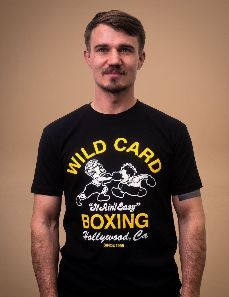 Wild Card Boxing Original Logo Shirt - Black/Yellow